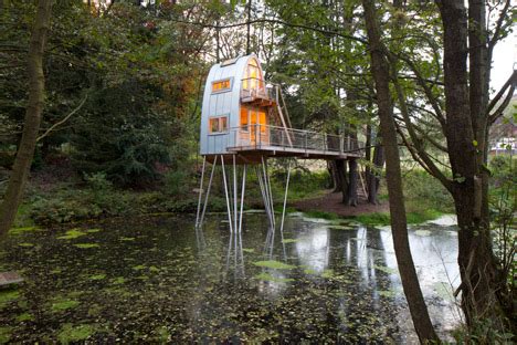 Treehouse Solling Is Raised Above An Artificial Lake