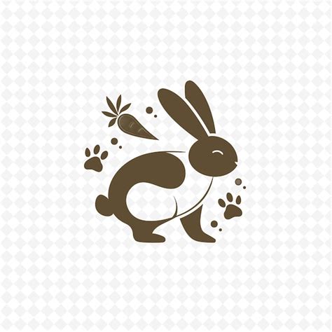 Premium PSD A Rabbit With A Flower On Its Head
