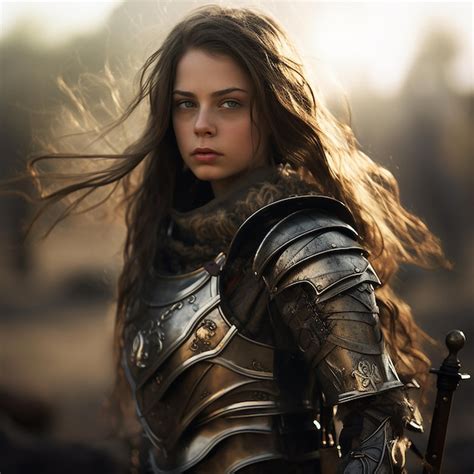 Premium Ai Image 3d Rendered Beautiful Girl In Armor