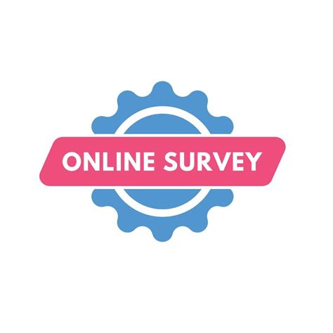Online Survey Text Button Online Survey Sign Icon Label Sticker Web