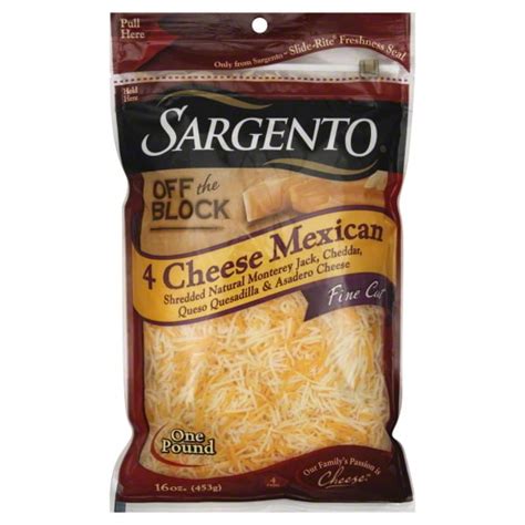 Sargento Sargento Off the Block Shredded Cheese, 16 oz - Walmart.com