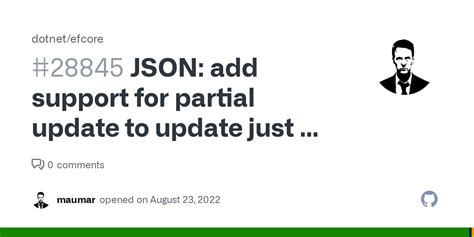 Json Add Support For Partial Update To Update Just A Single Scalar