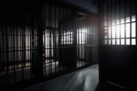 Premium Ai Image Prison Cell Bars Crime Concept Ai Generated