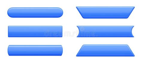 Rectangular Long Button With Rounded And Sharp Borders 3d Render