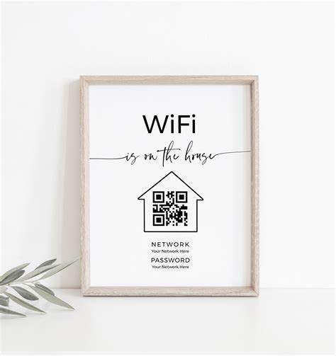 Wifi Qr Sign Printable Wifi Password Sign Internet Sign Etsy