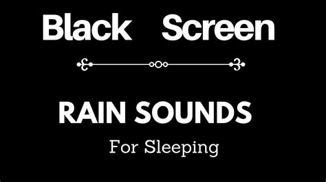 Soft Rain Sounds For Sleeping Dark Screen Calm And Sleep Sounds