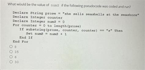 solved what would be the value of nums if the following