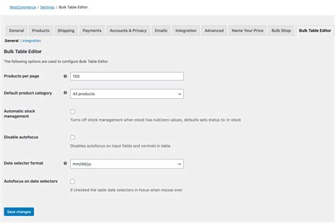 Bulk Table Editor For WooCommerce CODIBU