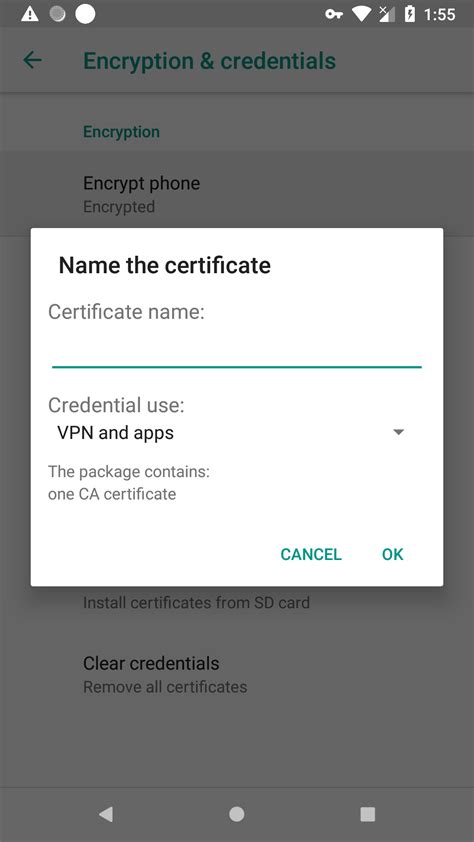 Ssl Android Recognizes My Self Made Ca Certificate As A User