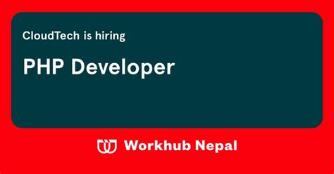 Workhub Nepal On Linkedin Php Developer