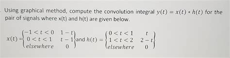 Solved Using Graphical Method Compute The Convolution