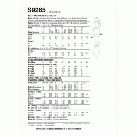 Simplicity Sewing Pattern 9265 Fabric Land