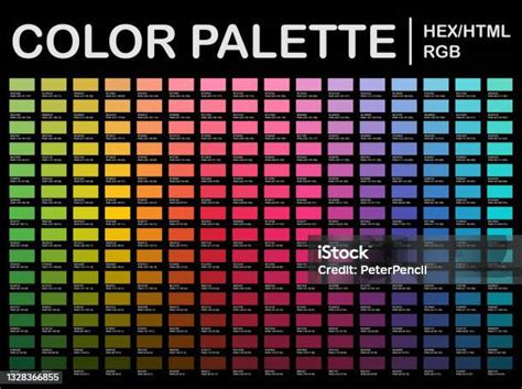 Palet Warna Bagan Warna Cetak Halaman Uji Kode Warna Rgb Hex Html Warna