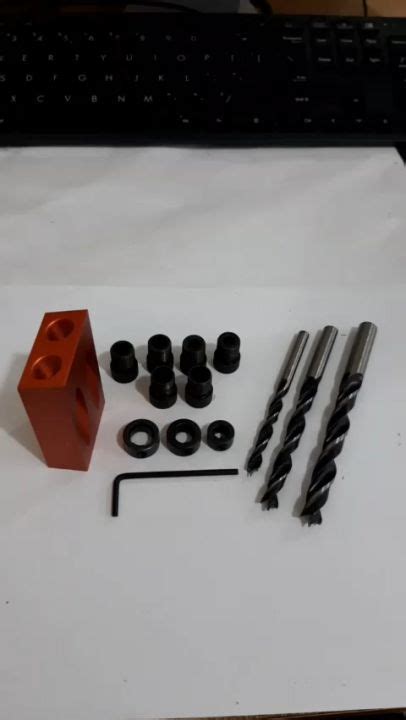 Matabor Sambungan Kayu Dowel Set 14pcs Ikura Pocket Hole Jig Lazada