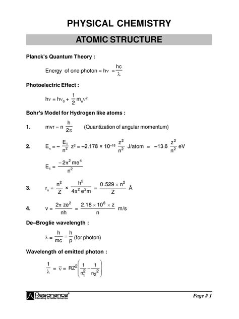Kcet Chemistry Formulas Pdf Instapdf