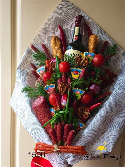 Подарунок для чоловіка їстівний чоловічий букет Украсить бутылки Украшения День рождения