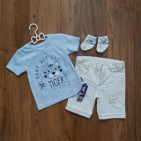 کمدا قیمت و خرید تیشرت شلوارک پسرونه رنگ آبی روشن، سفید سایز سایز2