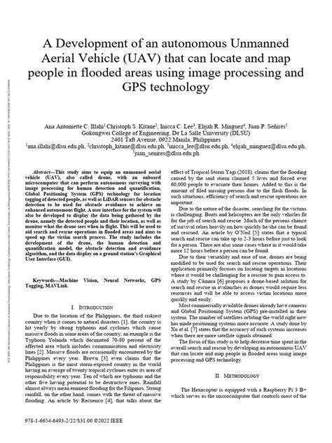 A Development Of An Autonomous Unmanned Aerial Vehicle Uav That Can Locate And Map People In