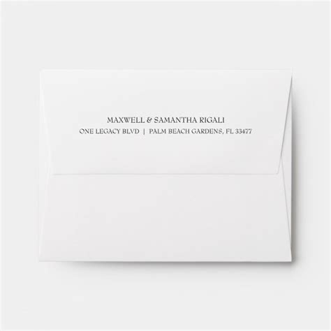 Classic Envelope With Return Address Printing Zazzle Com