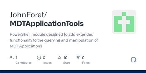 Github Johnforetmdtapplicationtools Powershell Module Designed To