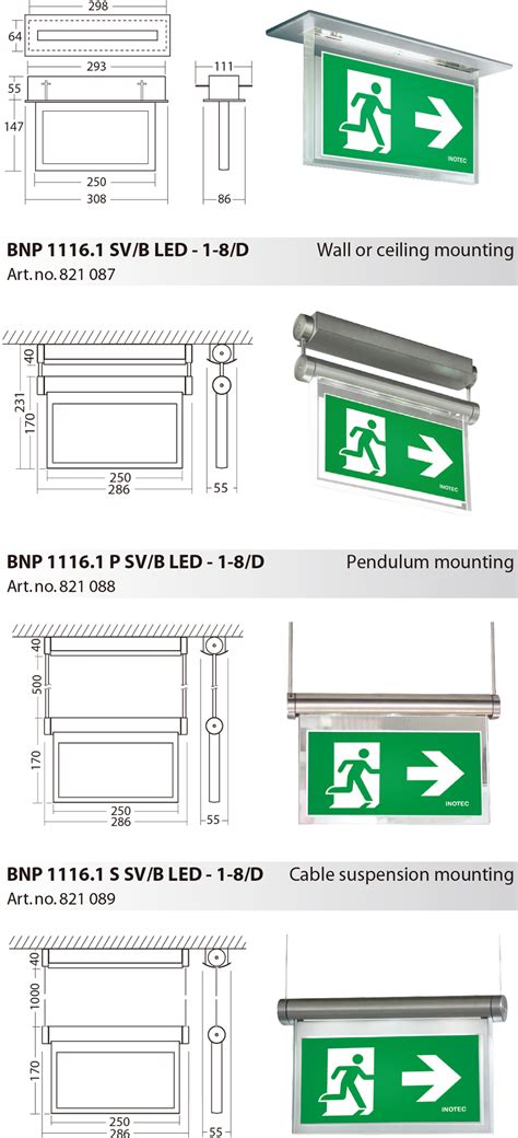INOTEC Edge Lit LED Emergency Exit Signs Upgrade Safety Aesthetics And Sustainability