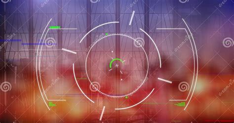 Image Of Interference And Scope Scanning Over Diverse Business People