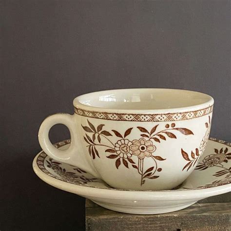 Vintage Sterling Restaurant Ware Coffee Cup And Saucer Delph Pattern