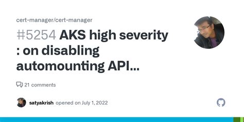 Aks High Severity On Disabling Automounting Api Credentials For Service Account Installation
