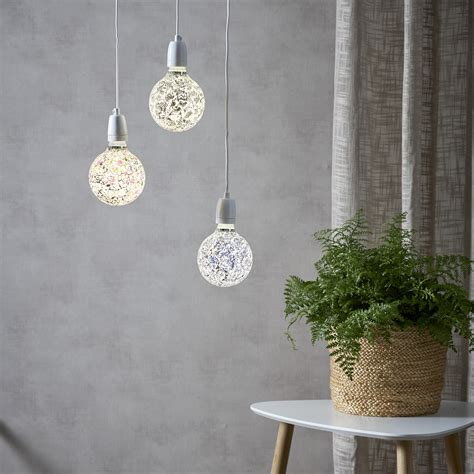 LED Deko Leuchtmittel E27 MOSAIK 18x13cm rosa-grün Kugel Dekolicht XL ...