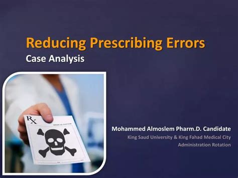 Ppt Reducing Prescribing Errors Case Analysis Powerpoint Presentation