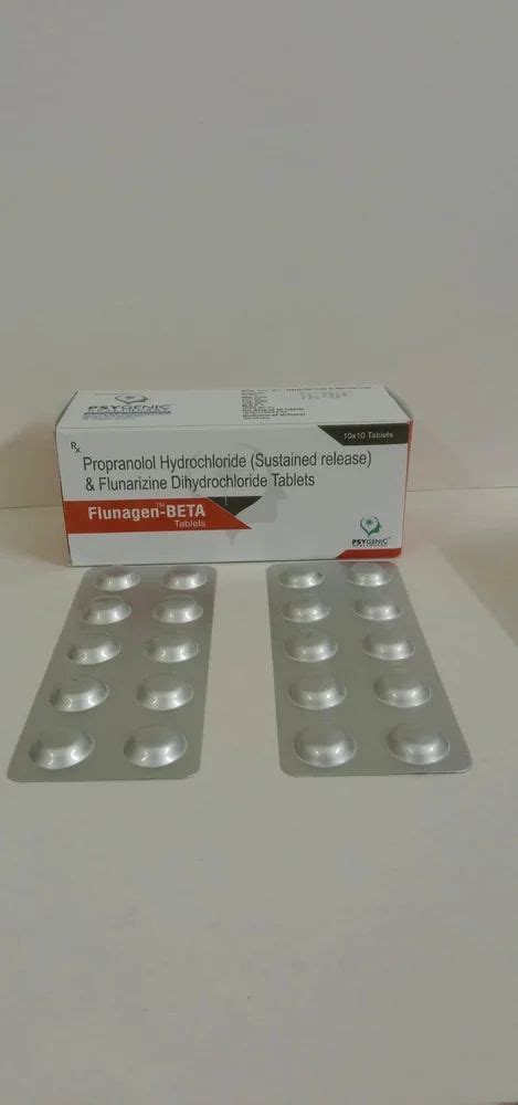 Propranolol Hydrochloride And Flunarizine Dihydrochloride Tablet 10 Mg