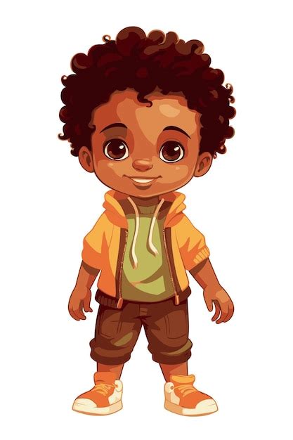 Vector Es Un Niño De Dibujos Animados Vector Premium