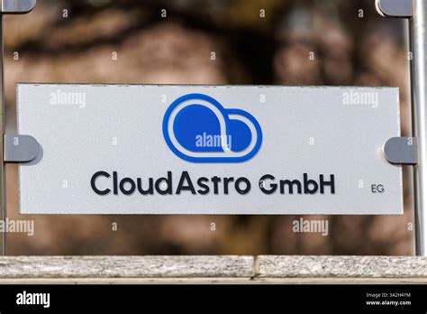 09 march 2025 bavaria munich the logo of cloudastro gmbh can be seen at the company s