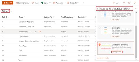 Sharepoint Column Formatting Examples Enjoy Sharepoint