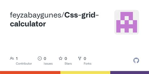 Github Feyzabaygunescss Grid Calculator