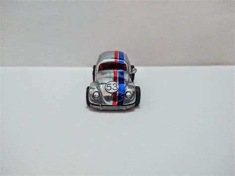 Vw Herbie Custom Toy Car With Red White And Blue Stripes