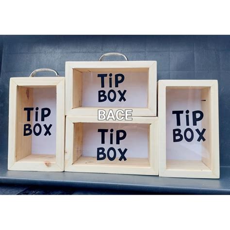 Wooden Tip Box Small Reusable Shopee Philippines