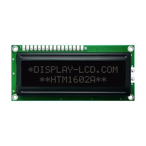 2x16 character lcd module display stn gray display with white side