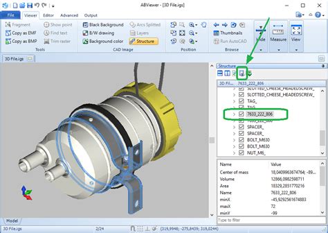 viewer getting information 3d structure