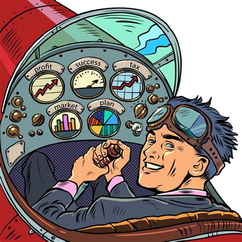 Cockpit Of Airplane Inside View Flight Deck Of Modern Aircraft