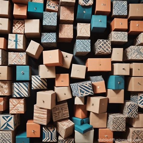 10 Different Geometric Shape Patterns In 10 Different Little Boxes