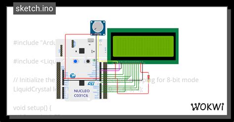 LCD Without I C Wokwi ESP STM Arduino Simulator