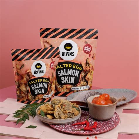 Irvins Salted Egg Salmon Skin Légumes