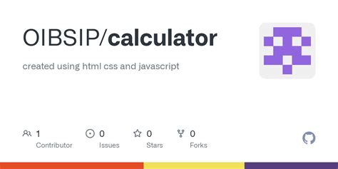 github oibsip calculator created using html css and javascript