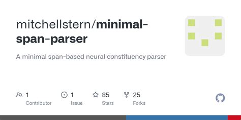 GitHub Mitchellstern Minimal Span Parser A Minimal Span Based Neural Constituency Parser