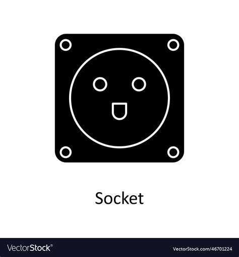Socket Solid Icons Simple Stock Royalty Free Vector Image
