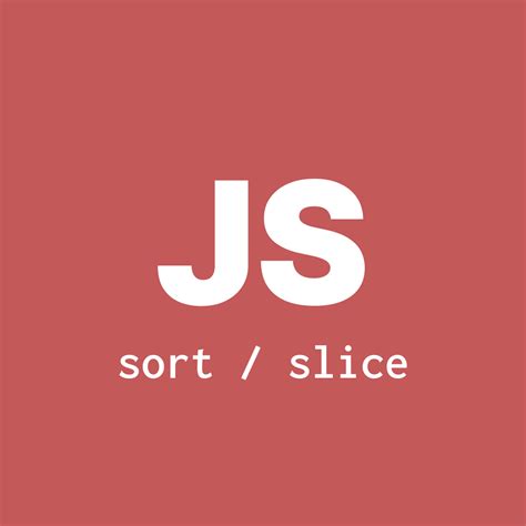 [자바스크립트] 배열의 sort slice 이준희 개로그