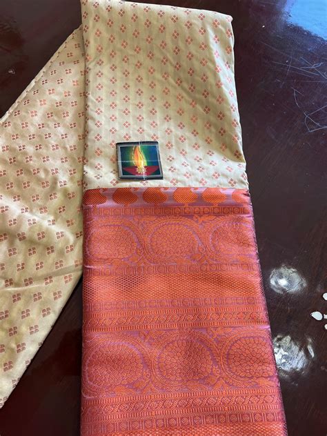 Pure Kanchi Pattu Saree With Matching Blouse Piece Attached Ting
