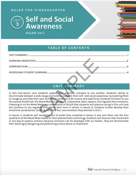 Sample Curricula Ruler Approach
