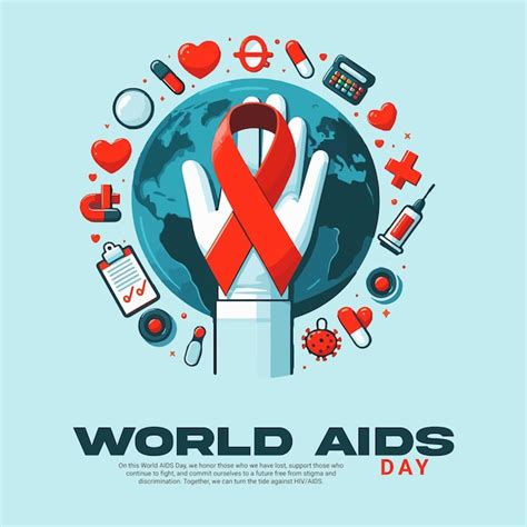 Modelo De Banner De Postagem De Mídia Social Do Dia Mundial Da Aids